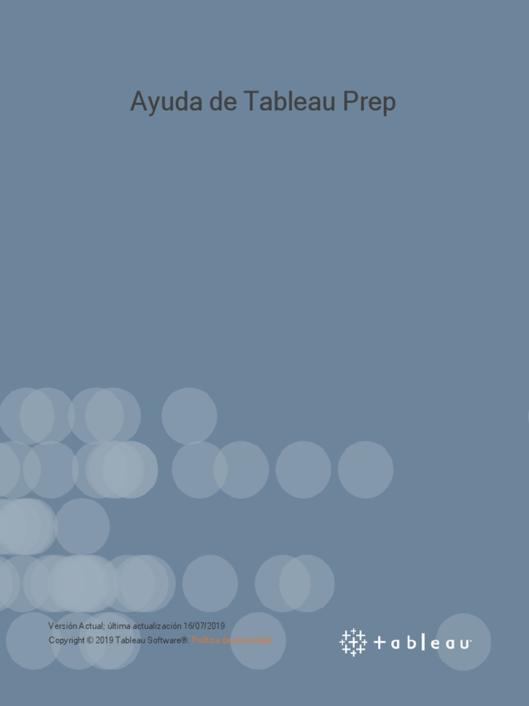 Tableau Prep | PDF | SQL | Interfaz de línea de comando