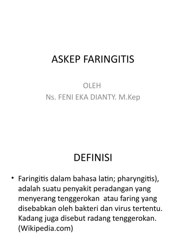 Askep Faringitis Pdf