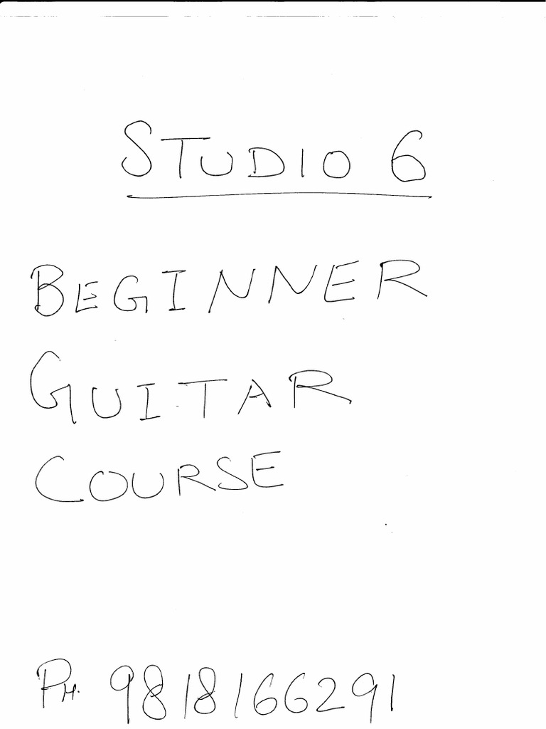 Beginner Guitar Course (Studio 6) . | PDF
