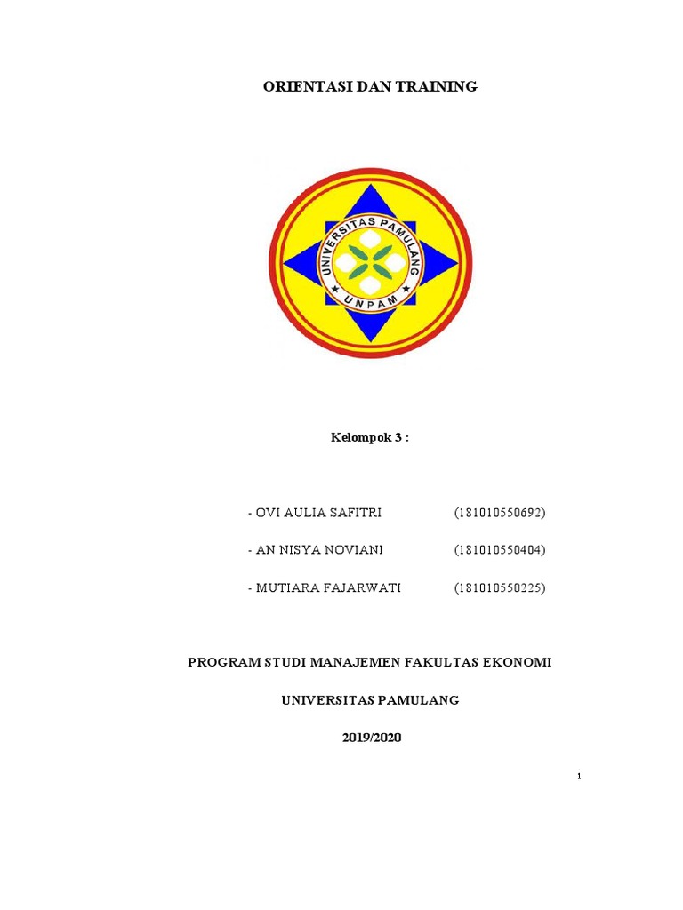 Orientasi Dan Training | PDF