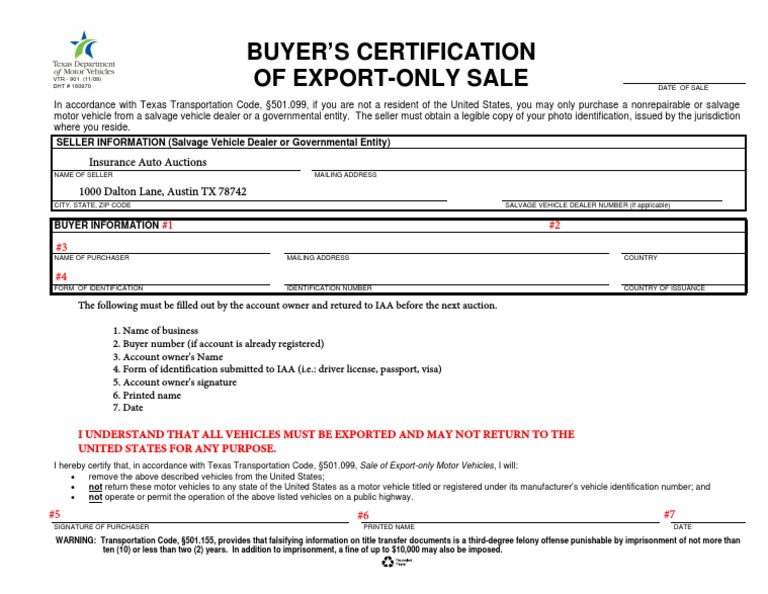 Texas Export Only English PDF | PDF | Identity Document | Government ...