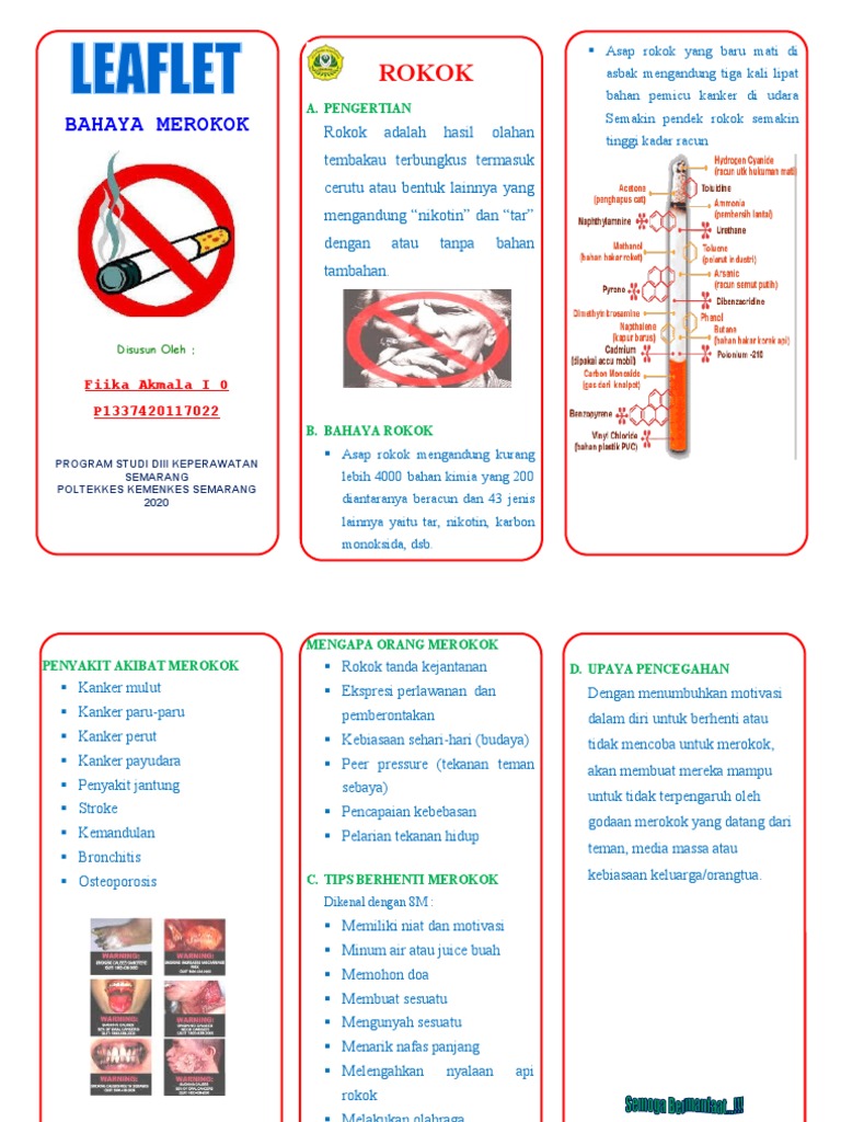 Leaflet Merokok | PDF