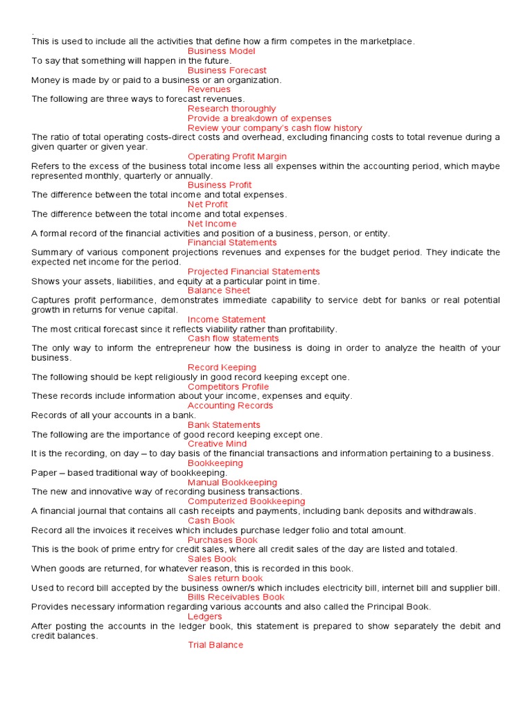 Reviewer Entrep Prelim Exam | PDF | Bookkeeping | Debits And Credits