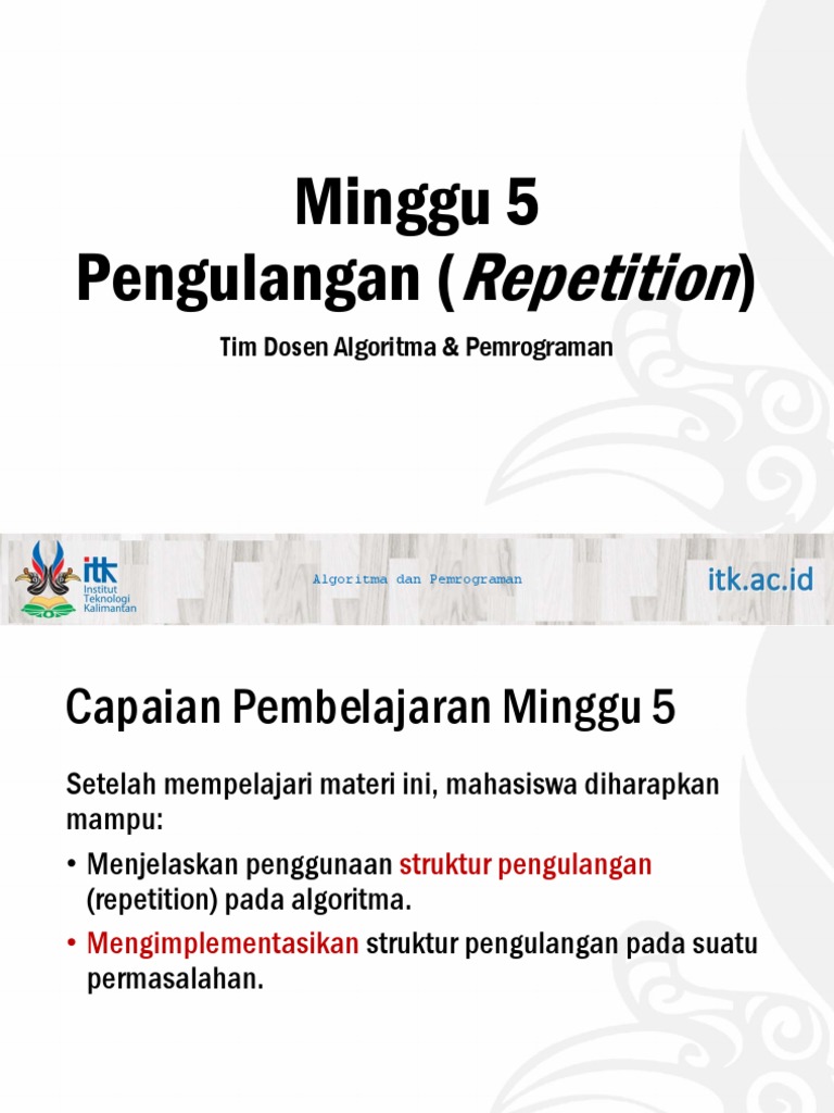 Struktur Pengulangan dalam Algoritma | PDF