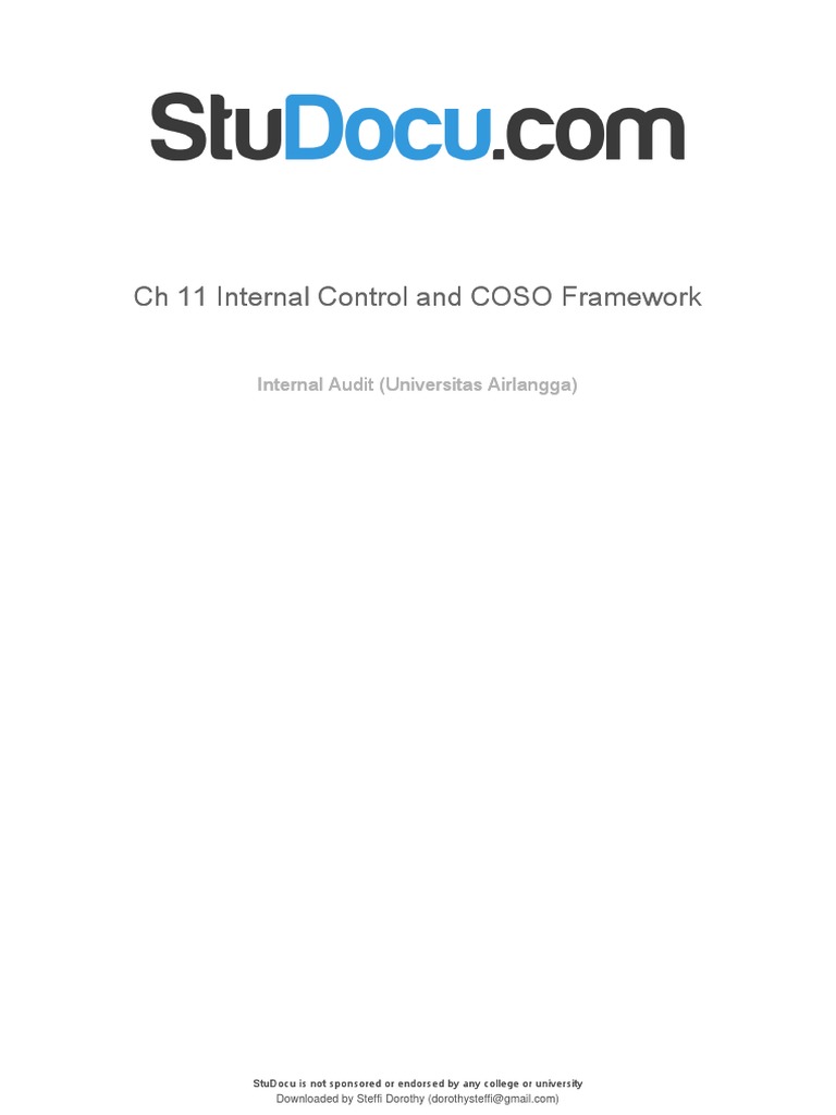 COSO Framework and Internal Control Overview | PDF | Internal Control ...