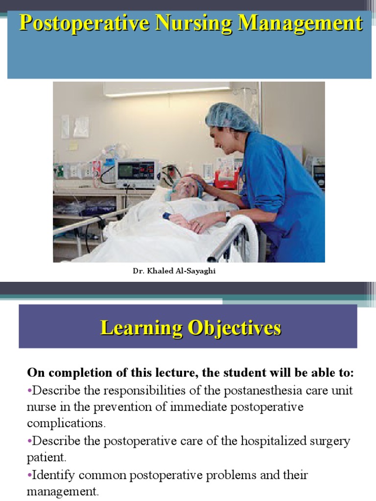 4 - Post Operative Phase 1 | PDF | Surgery | Wound