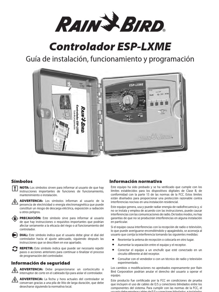 Esp Lxme Manual | PDF | Riego | Programa de computadora
