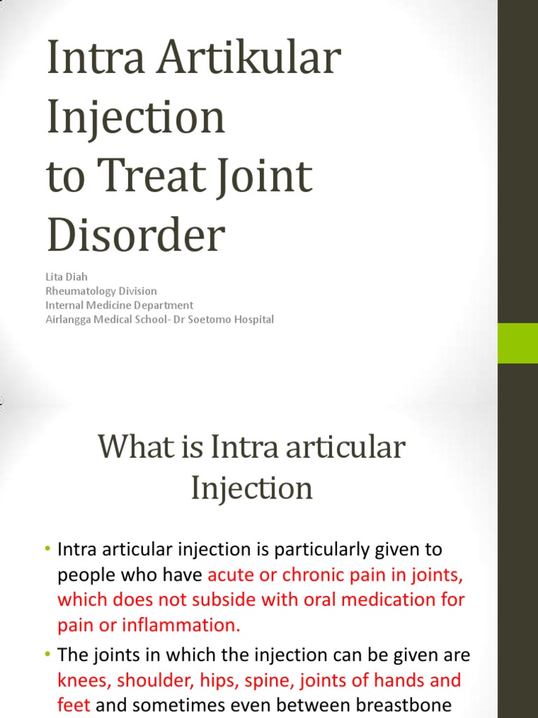 Dr. Lita | PDF | Injection (Medicine) | Inflammation
