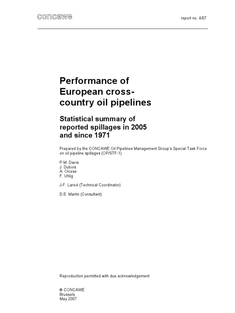 Pipeline Failure Data | Download Free PDF | Pipeline Transport | Petroleum