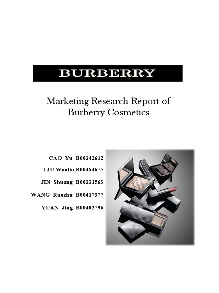 Burberry Beauty Market Research Report | PDF | Consumer Behaviour ...