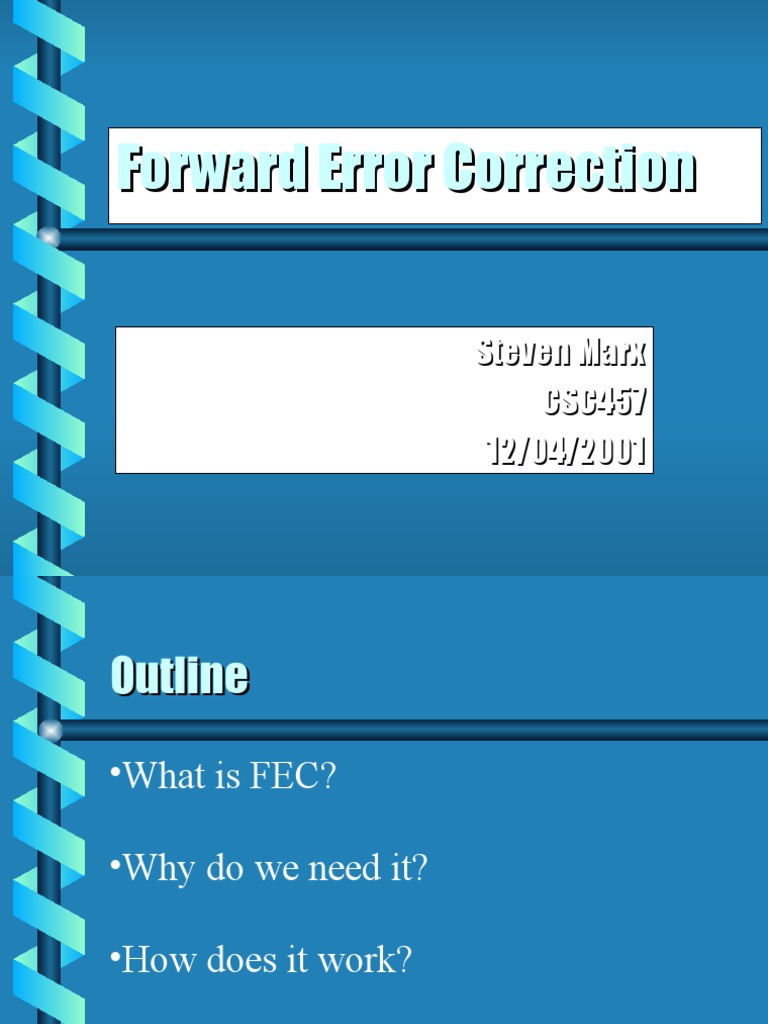 Forward Error Correction | PDF | Field (Mathematics) | Computer Science