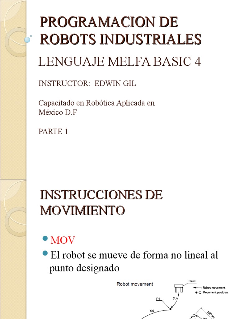 Programacion en Melfa Basic 4 Parte 1 1 Hora | PDF