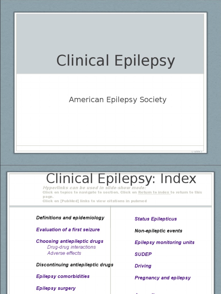 Clinical Epilepsy - Adult Handout Version | PDF | Epilepsy | Neurology
