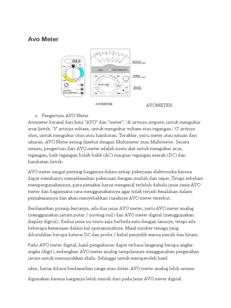 Avo Meter | PDF