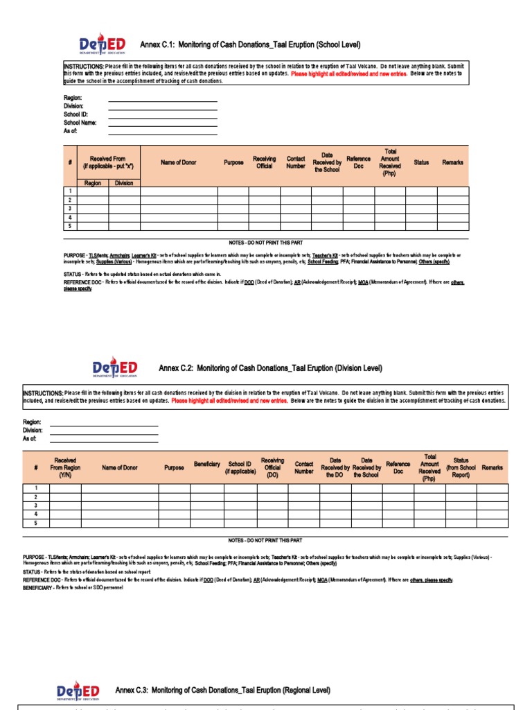 Cash Donation Template | PDF | Business