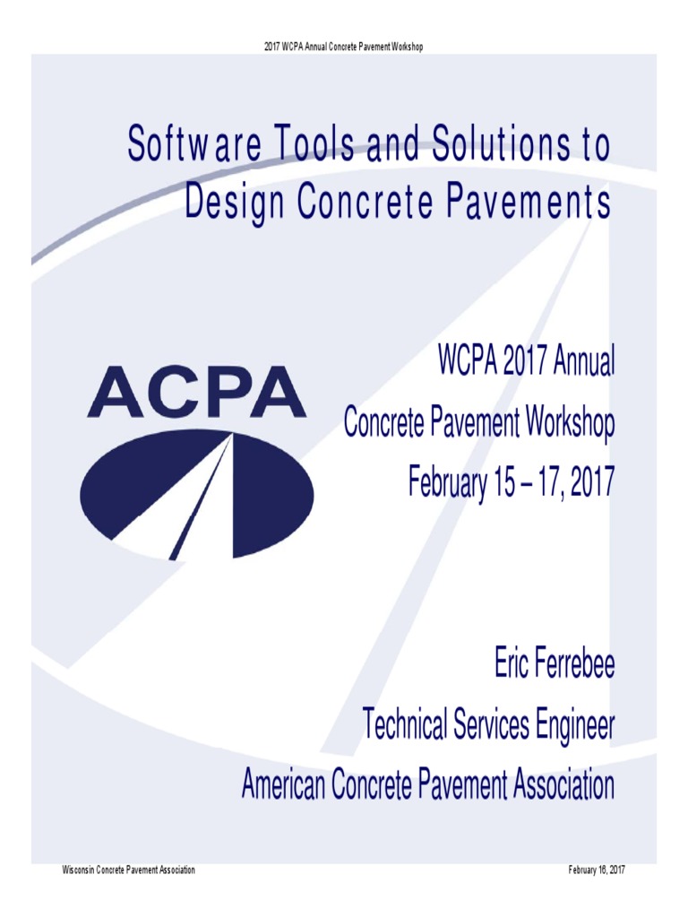 Software Tools and Solutions To Design Concrete Pavements PDF | PDF ...