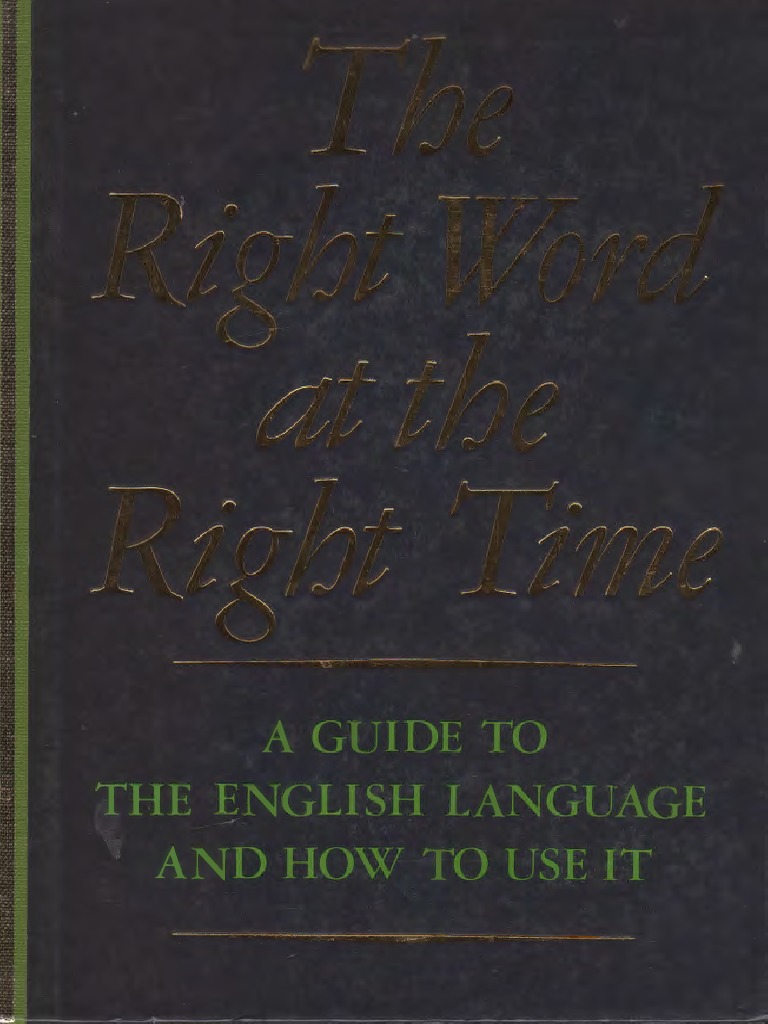 Kahn John Editor The Right Word at The Right Time PDF | PDF | Acronym ...