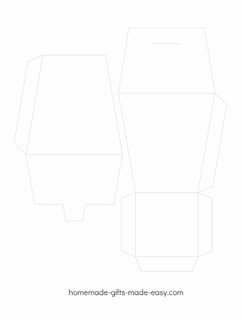 Chinese Takeout Paper Box Template Medium PDF | PDF