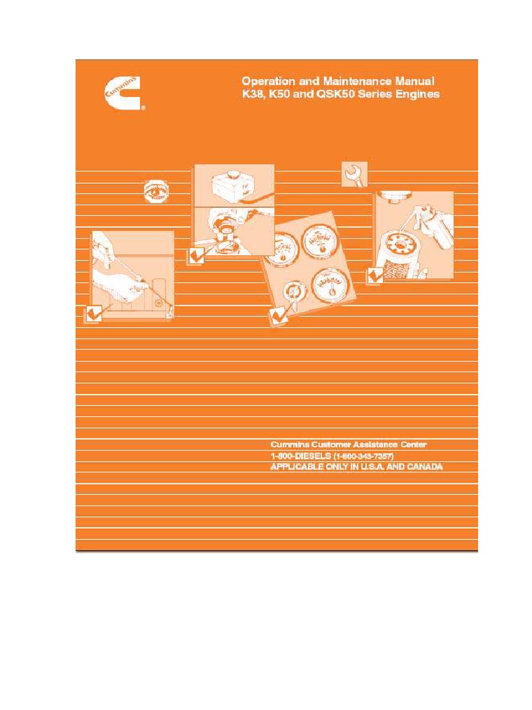 CUMMINS KTA 50 - Manual-de-Operacion-y-Mantenimiento-Cummins-Kta-50 PDF | PDF