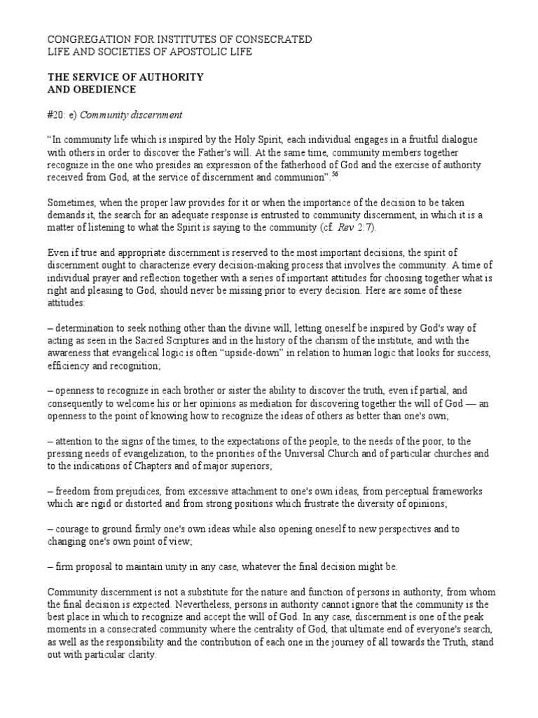 Communal Discernment | PDF | Decision Making | God