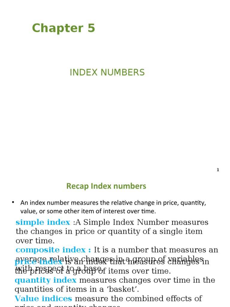 IS9 | PDF | Price Indices | Index (Economics)