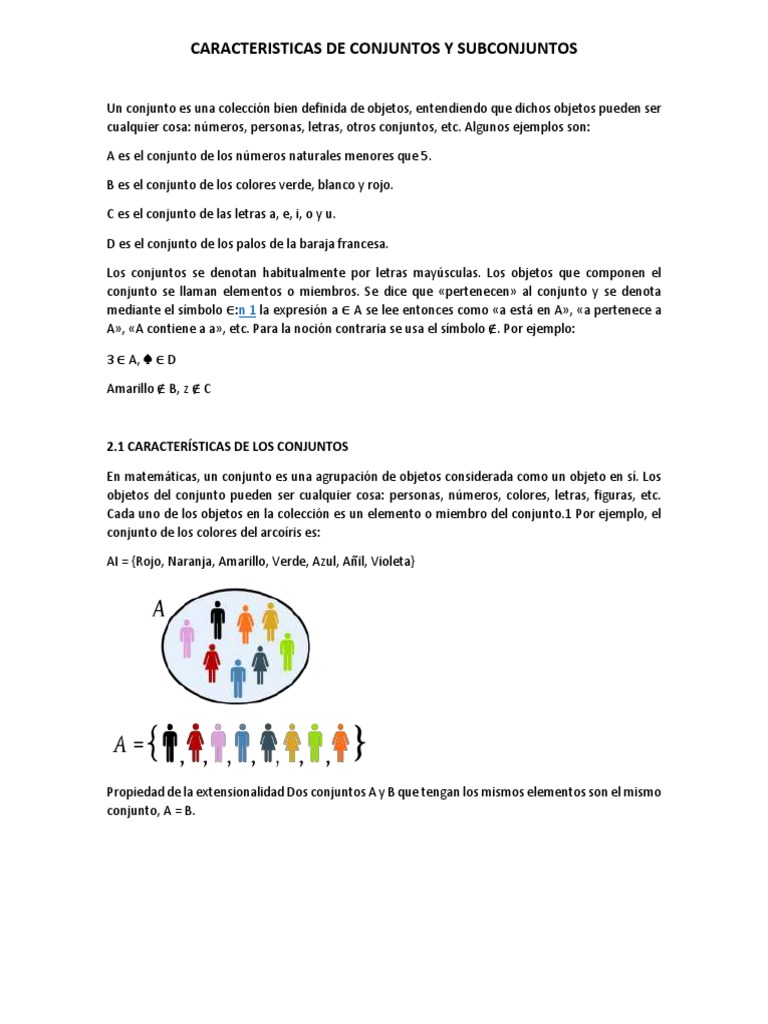 Conjuntos y Subconjuntos | PDF | Conjunto vacio | Conjunto (Matemáticas)
