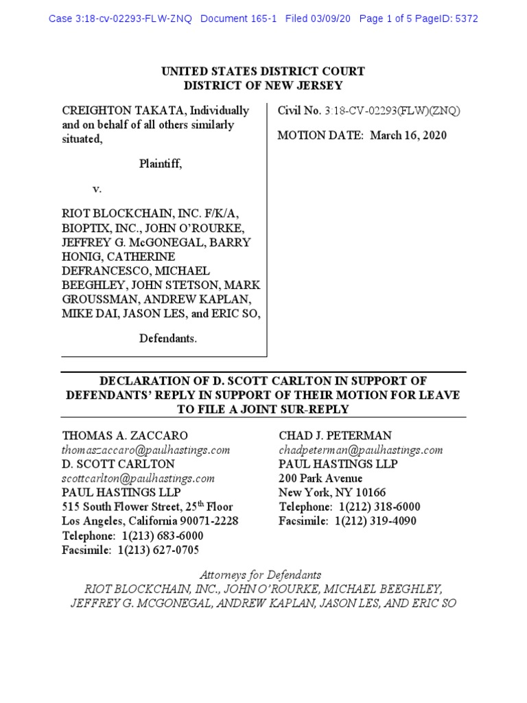 Riot Blockchain SEC Ends Investigation Letter 1.29.20 | PDF | U.S ...