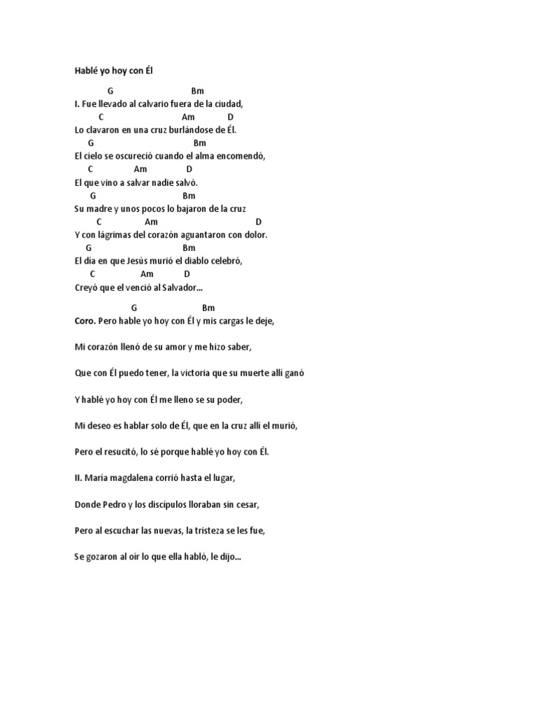 Hablé Yo Hoy Con Él | PDF