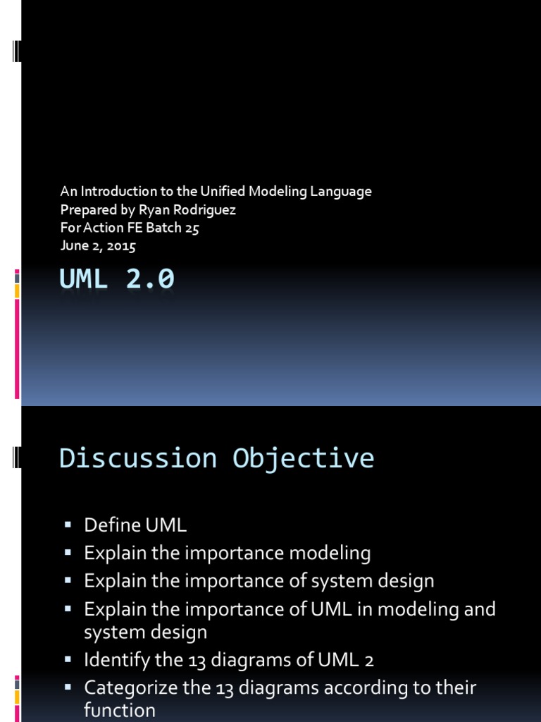 01 Introduction To Uml Pdf Unified Modeling Language Class Computer Programming