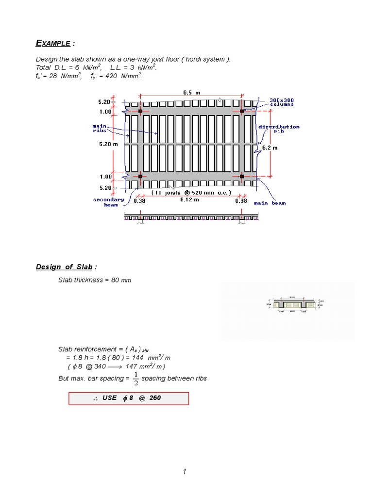 HORDY Design Example | PDF | Beam (Structure) | Architectural Elements