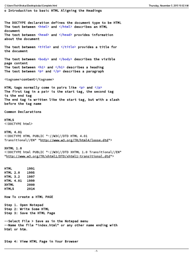 HTML - CSS - Part1 - Part3 | PDF | Html Element | Html