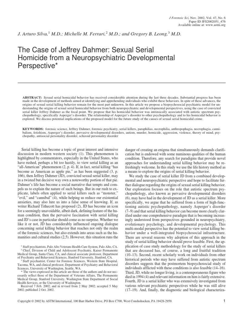 Jeffrey Dahmer | PDF