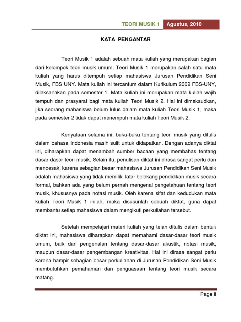 Panduan Dasar Teori Musik 1 | PDF