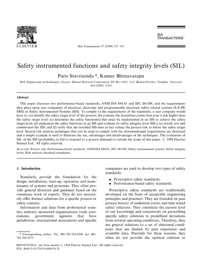 Example of SIL | Download Free PDF | Risk | Safety