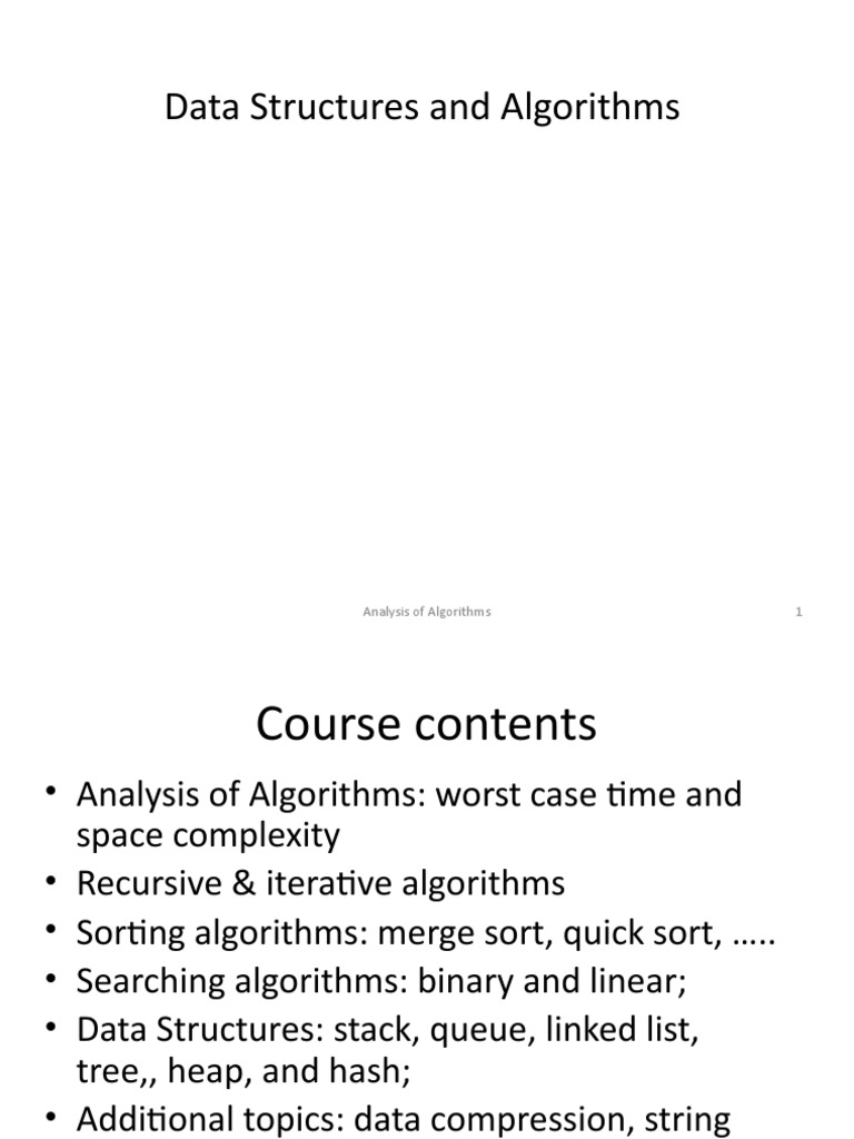 Data Structure Pdf Time Complexity Algorithms