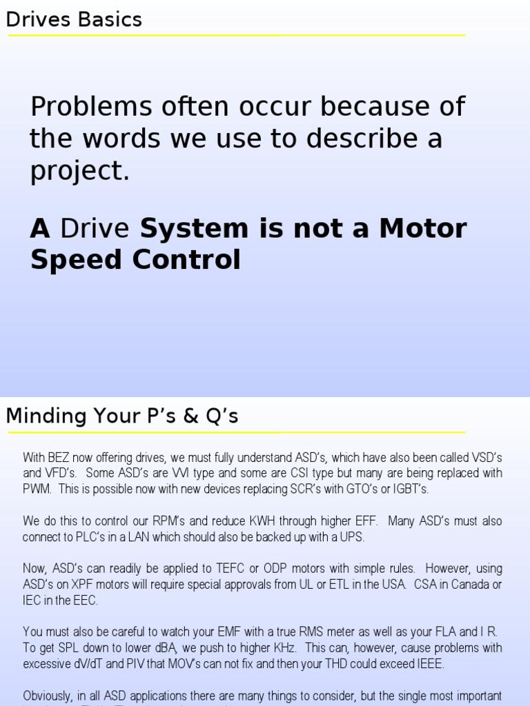 Basic Drive Training | PDF | Electric Motor | Power Inverter