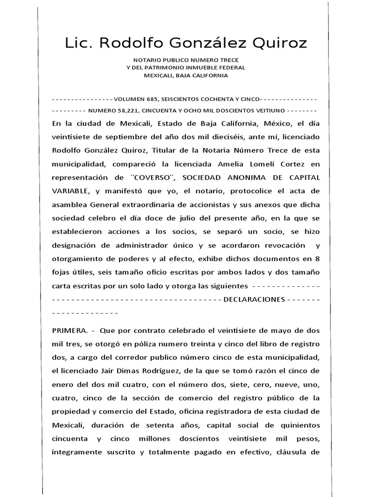 Poder Notarial | PDF | Derecho Civil (Common Law) | Gobierno