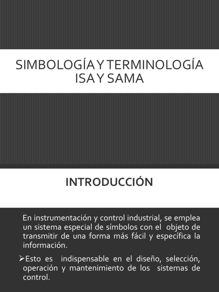 Simbología y Terminología ISA/SAMA | PDF | Los símbolos | Información
