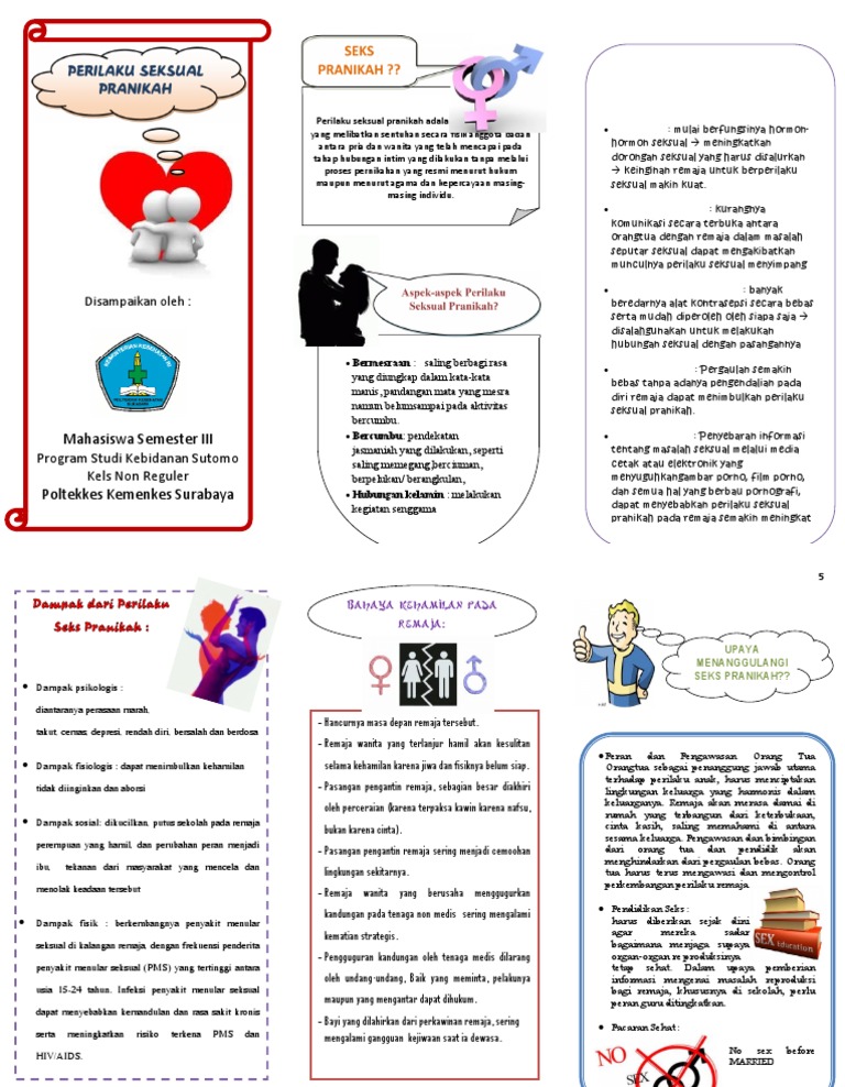 Leaflet KESPRO: Perilaku Seksual Pranikah | PDF