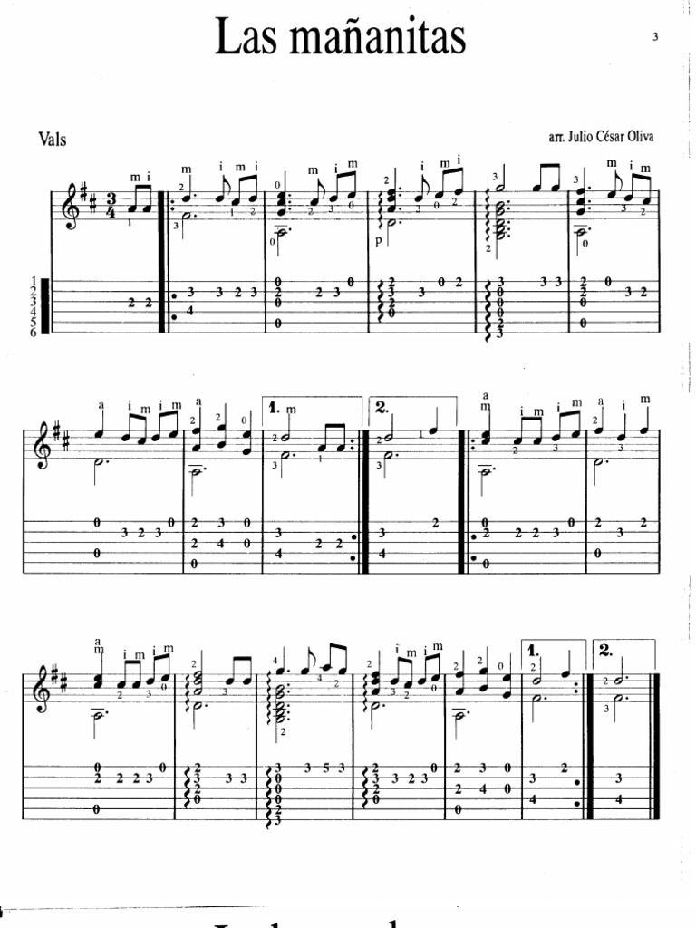 Partituras de Musica Mexicana Para Guitarra Volumen 1