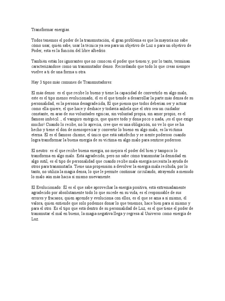 Transmutar Energia | PDF
