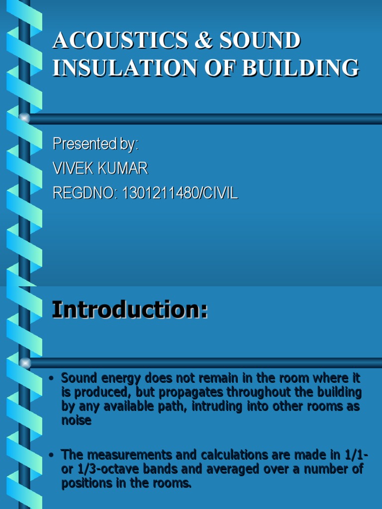 Acoustics Sound Insulation of Building | PDF | Sound | Acoustics