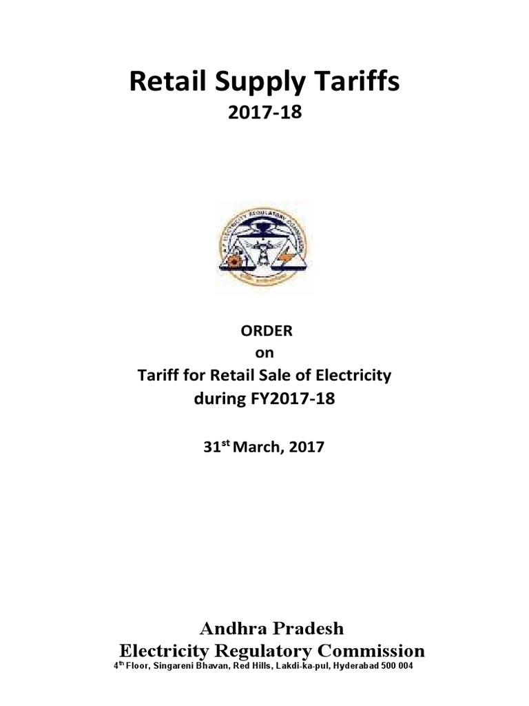 Tariff Order 2017-18 | PDF | Kilowatt Hour | Agriculture