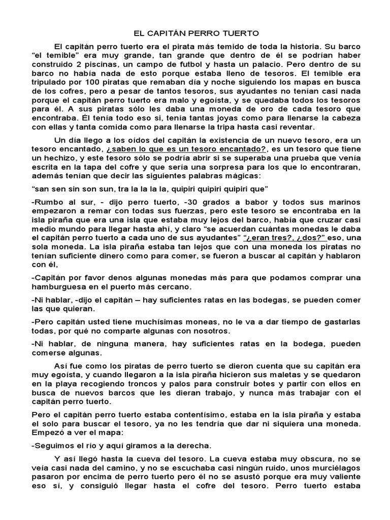 El Capitán Perro Tuerto | PDF | Piratería | Barcos