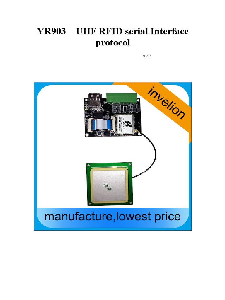 YR903 UHF RFID Reader Module - Protocol | PDF | Radio Frequency ...