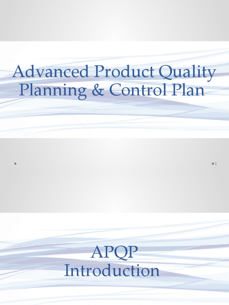 APQP & Control Plan Training - Presentation Slides - Working Template | PDF | Verification And ...