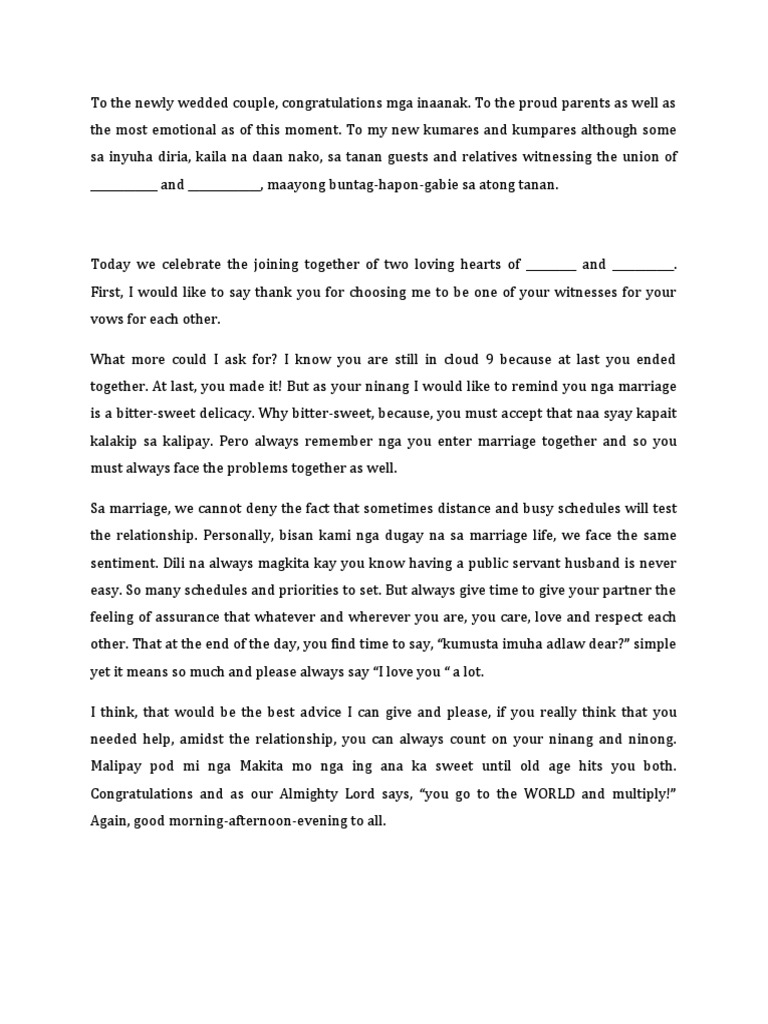 Wedding principal sponsors message | Beachweddingtips.com