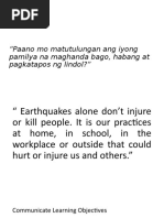 Earthquake Drill Presentation | PDF | Earthquakes | Emergency Management