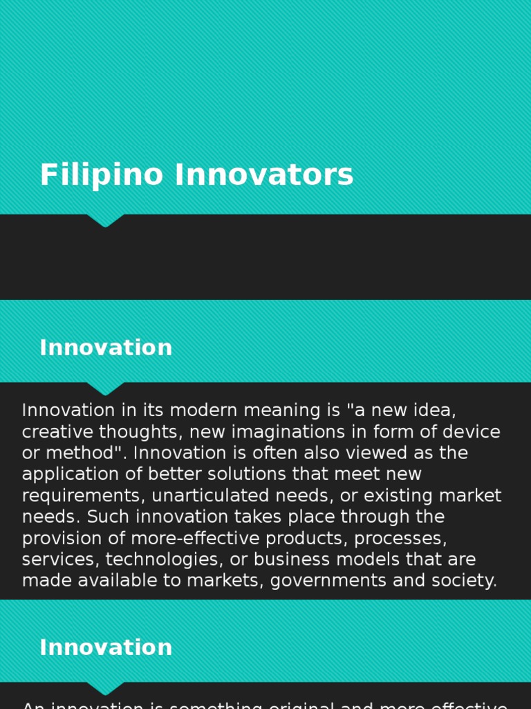 Filipino Innovators | PDF | Innovation | Diesel Engine