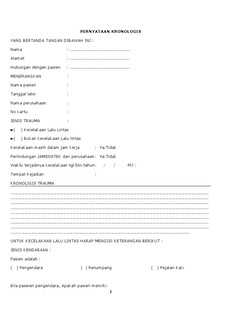 Chronological Statement of Events | PDF